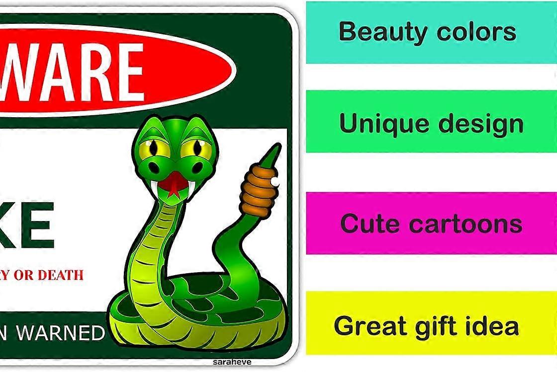 Beware of Snake Metal Tin Sign Funny Snake Sign Gifts for Snake Lovers ...