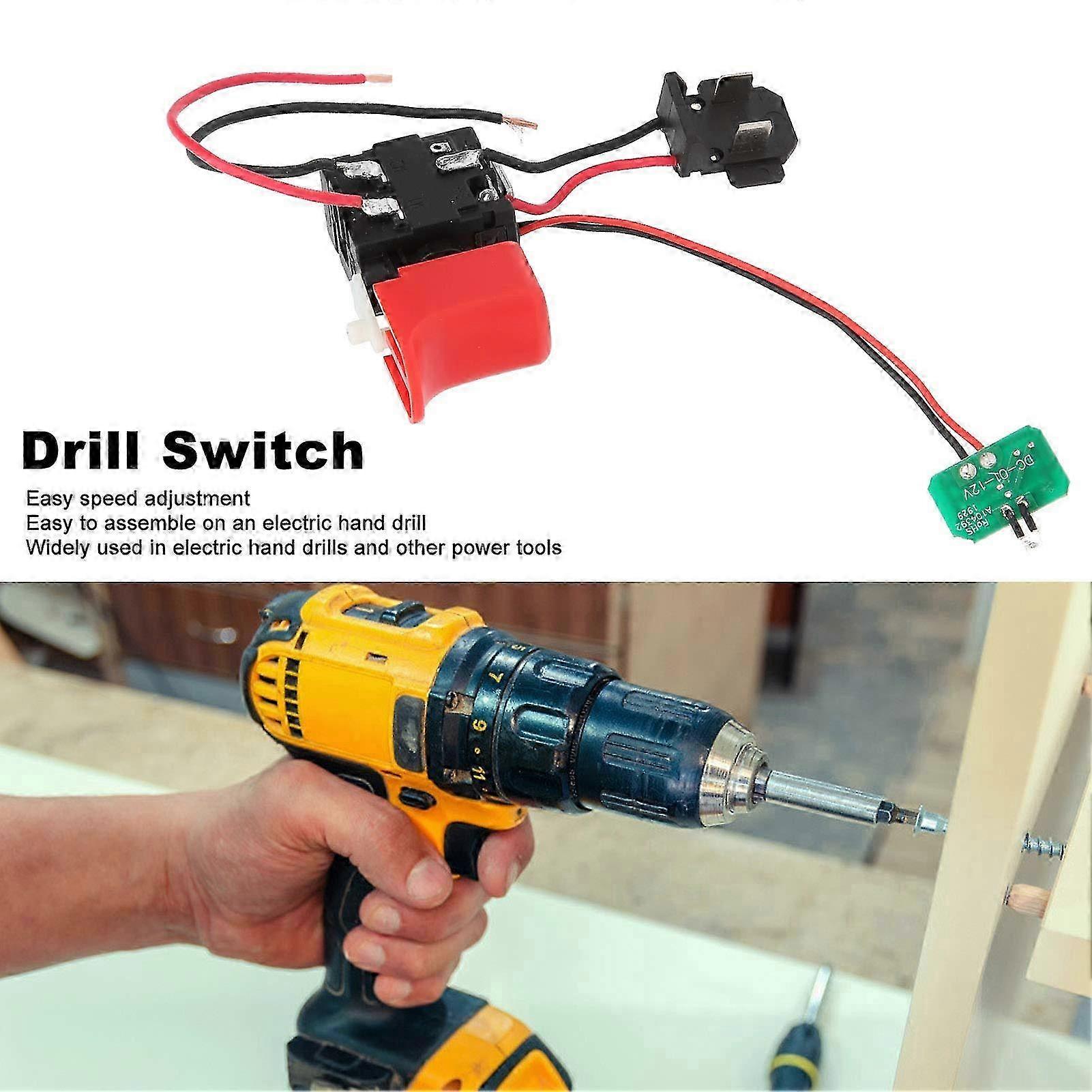 Electric Drill Switch, Cordless Drill Speed Control, 7.2 V - 24 V Drill ...