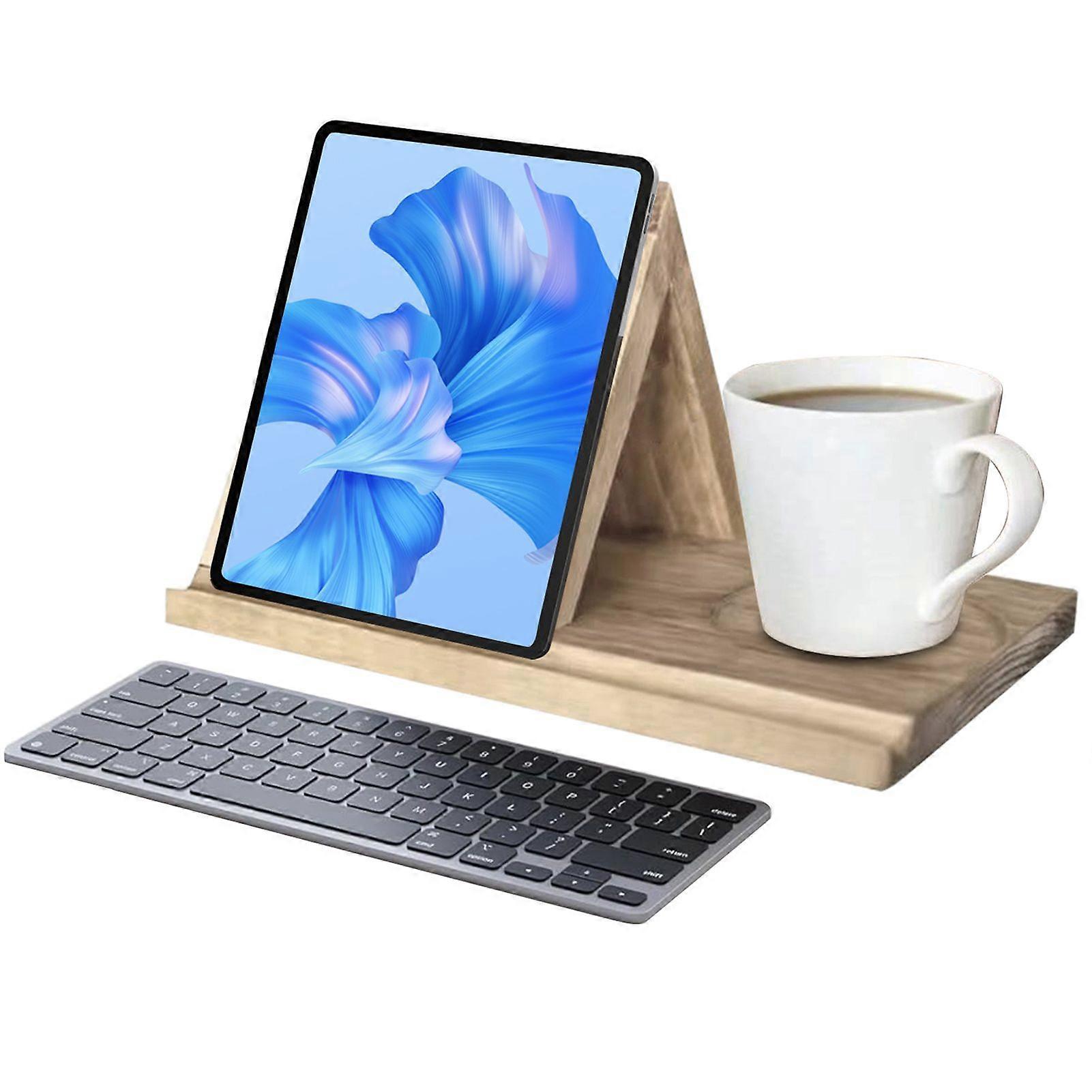 Wooden Bookshelf Organizer with Picture Frame Wood Desktop Book Stand ...