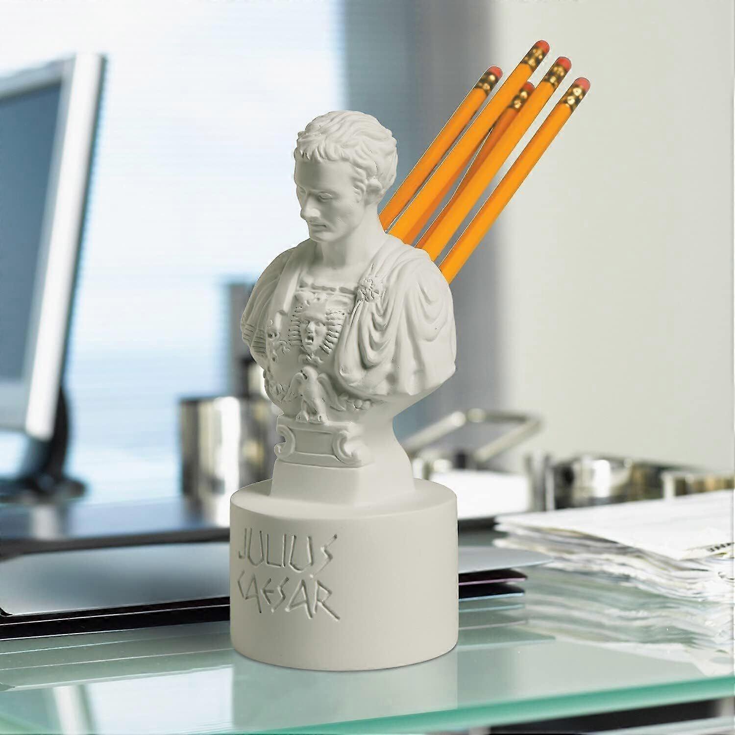 Resin Julius Caesar Statue Pen Holder Pen Display Stand Stationery ...