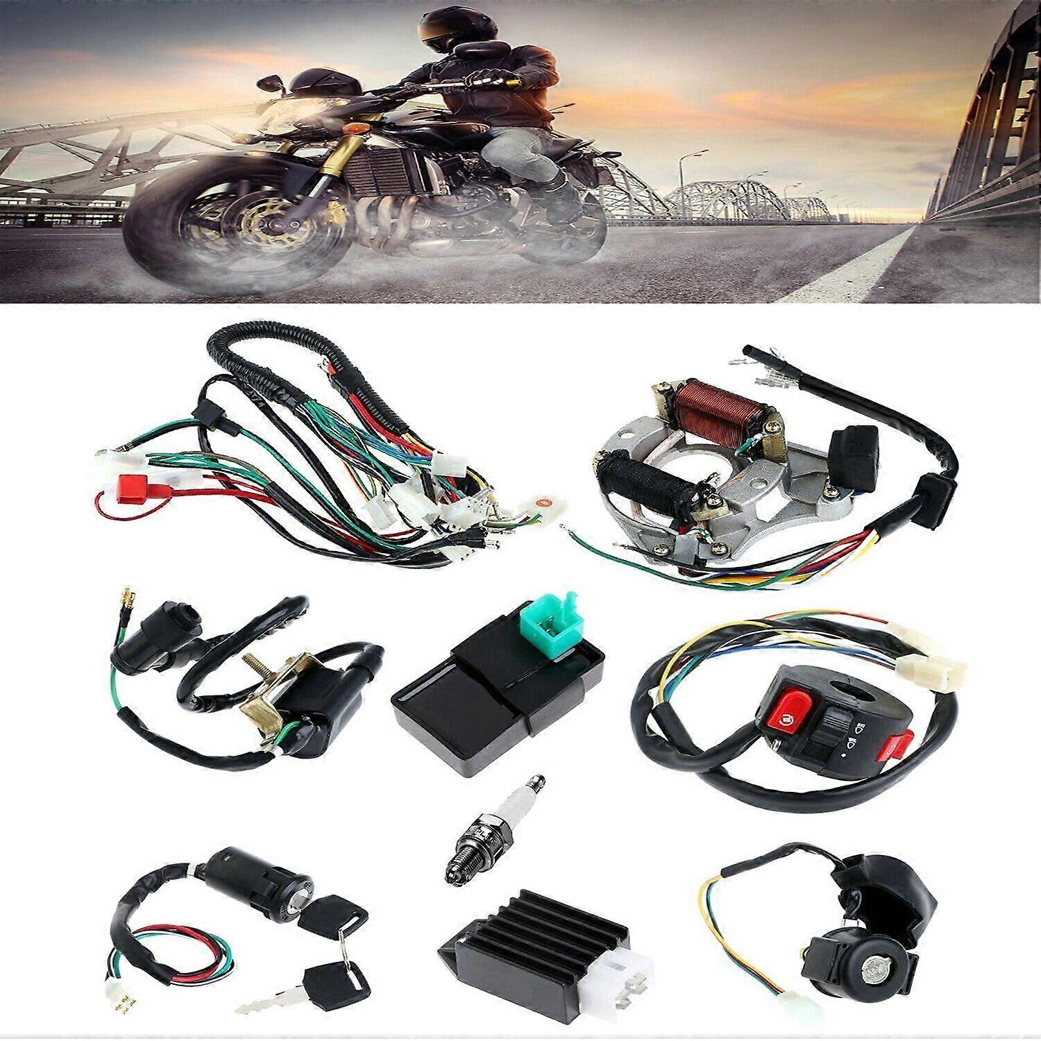 Complete Stator Wiring Harness CDI Ignition Coil Solenoid Set for ATV ...