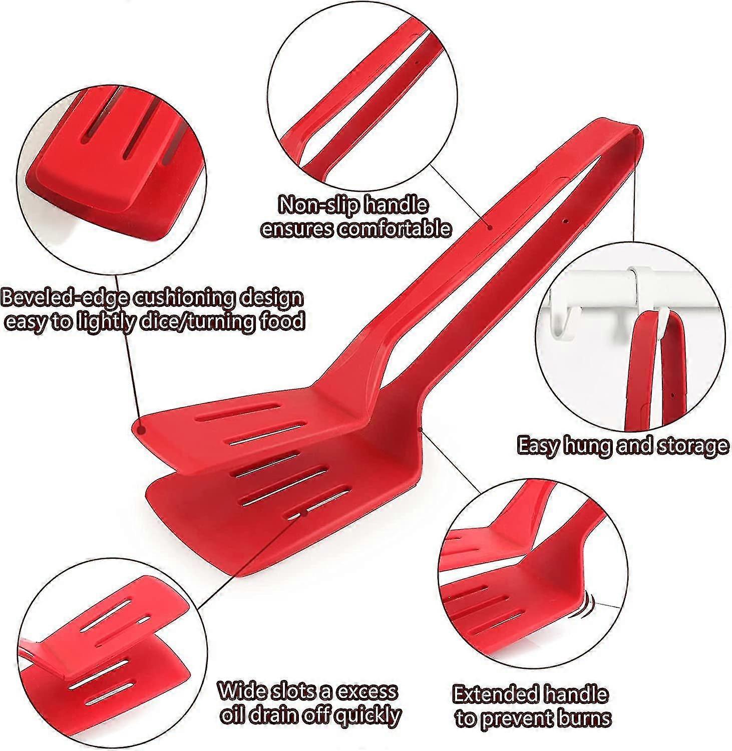 Silicone Kitchen Tongs 11 Inch Premium Stainless Steel Barbecue Clamp ...