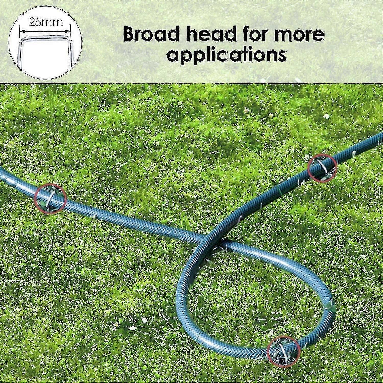 100 Pieces U-shaped Galvanized Garden Stakes, Ideal For Gardening ...