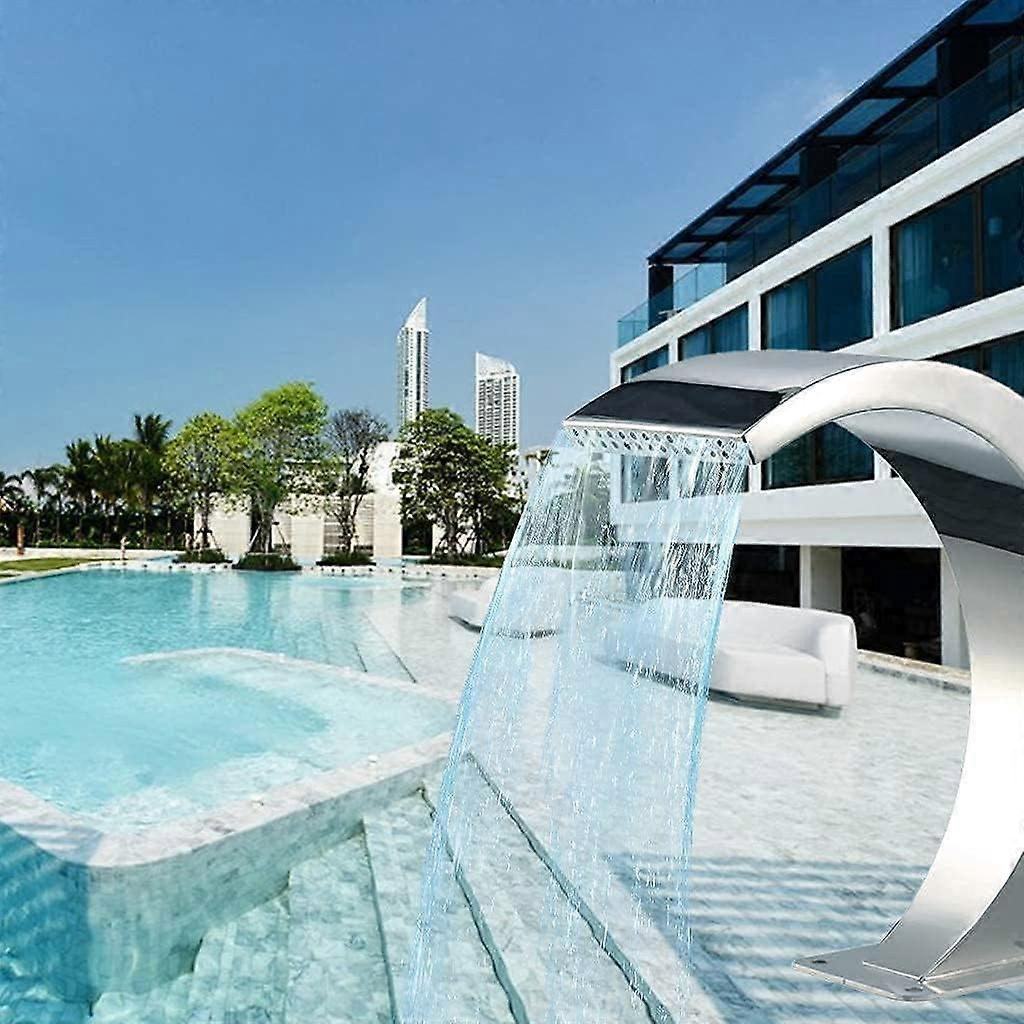 Stainless Steel Waterfall Fountain for Outdoor Pools, Garden Fish Ponds ...