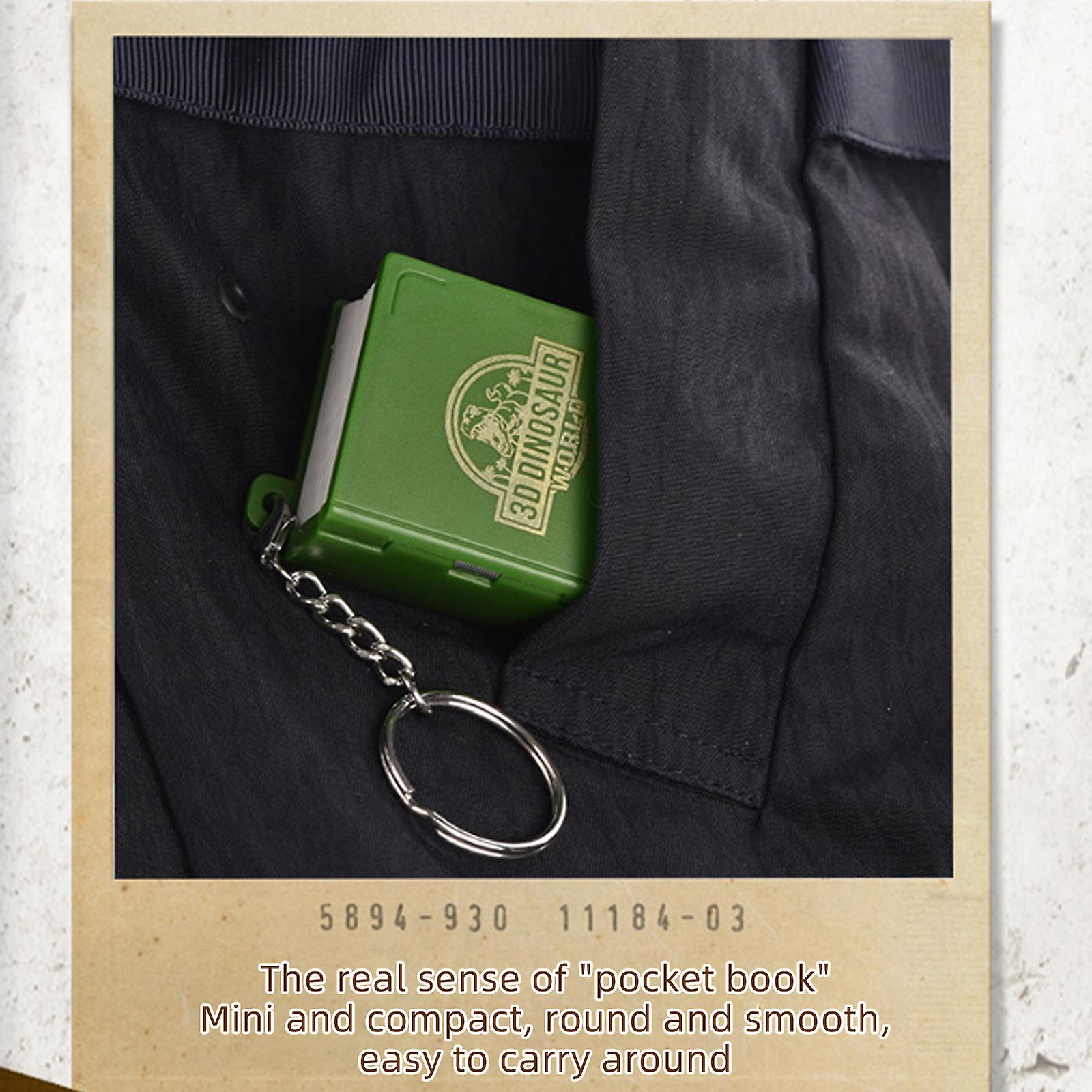 3D Dinosaur Book Keychain - Mini Pops-up Keychain with Unique Design ...