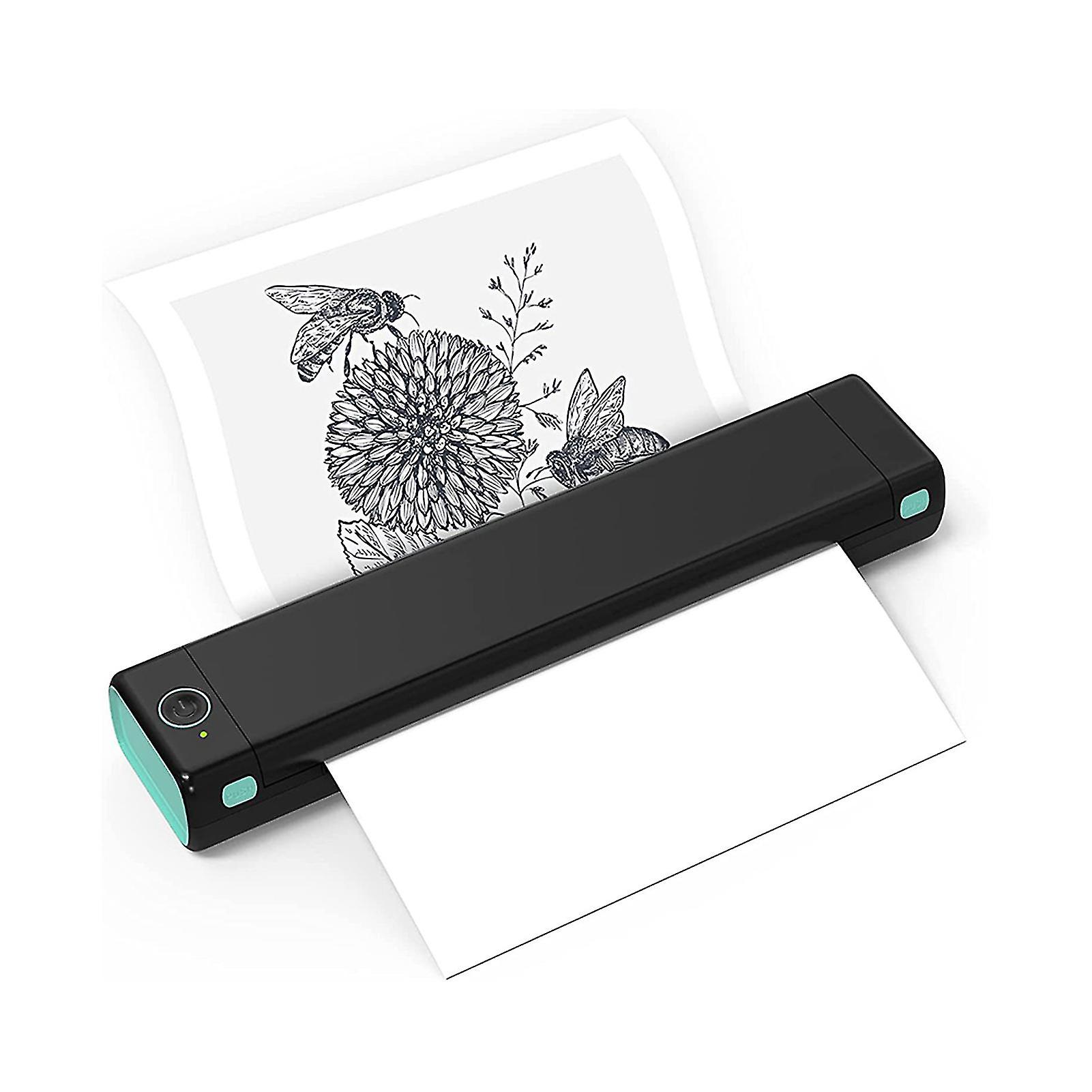 Small Mini Inkless Thermal Printer For A4 Rechargeable Lightweight ...