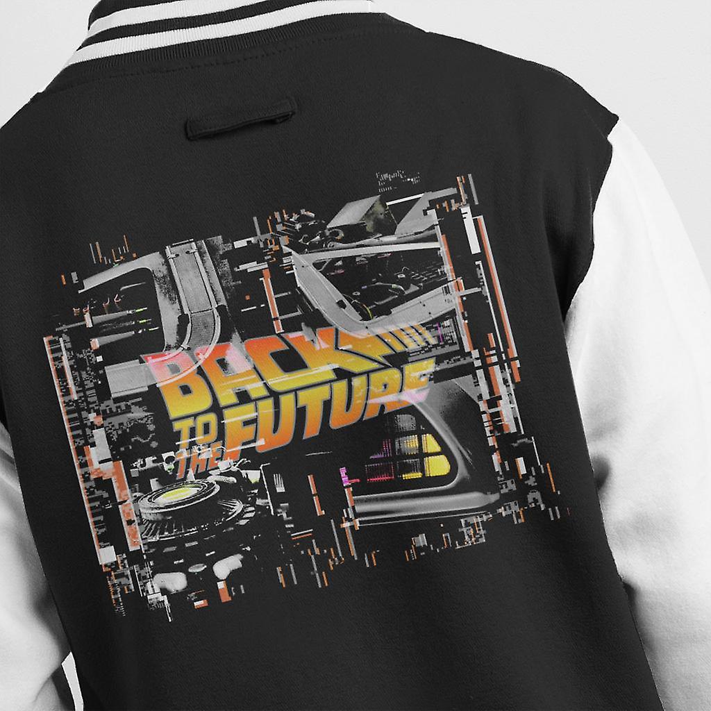 Back to the Future Delorean Montage Men's Varsity Jacket | Fruugo US