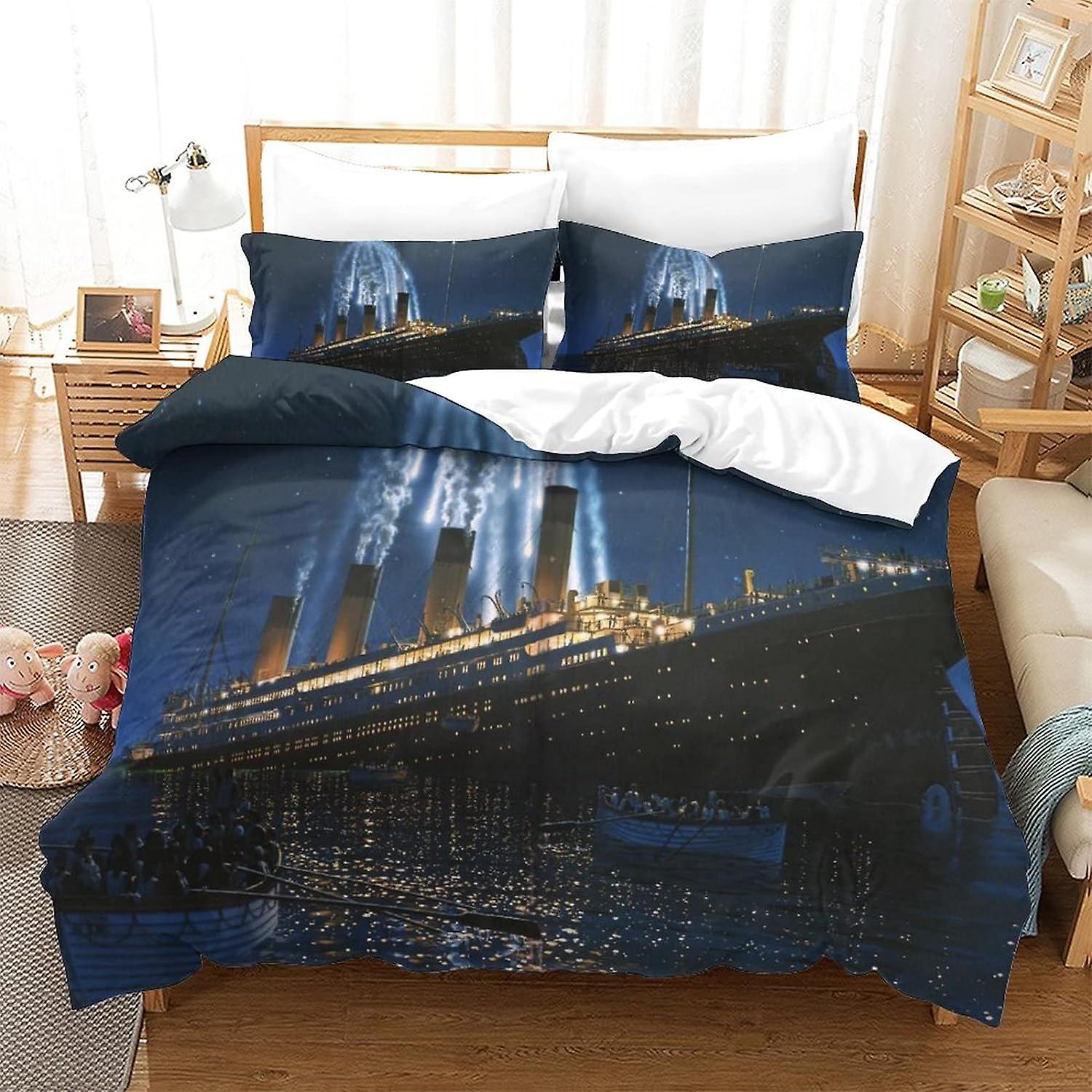 CAYBES Titanic 3D Printed Quilt Cover Duvet Cover Bedding Set ...