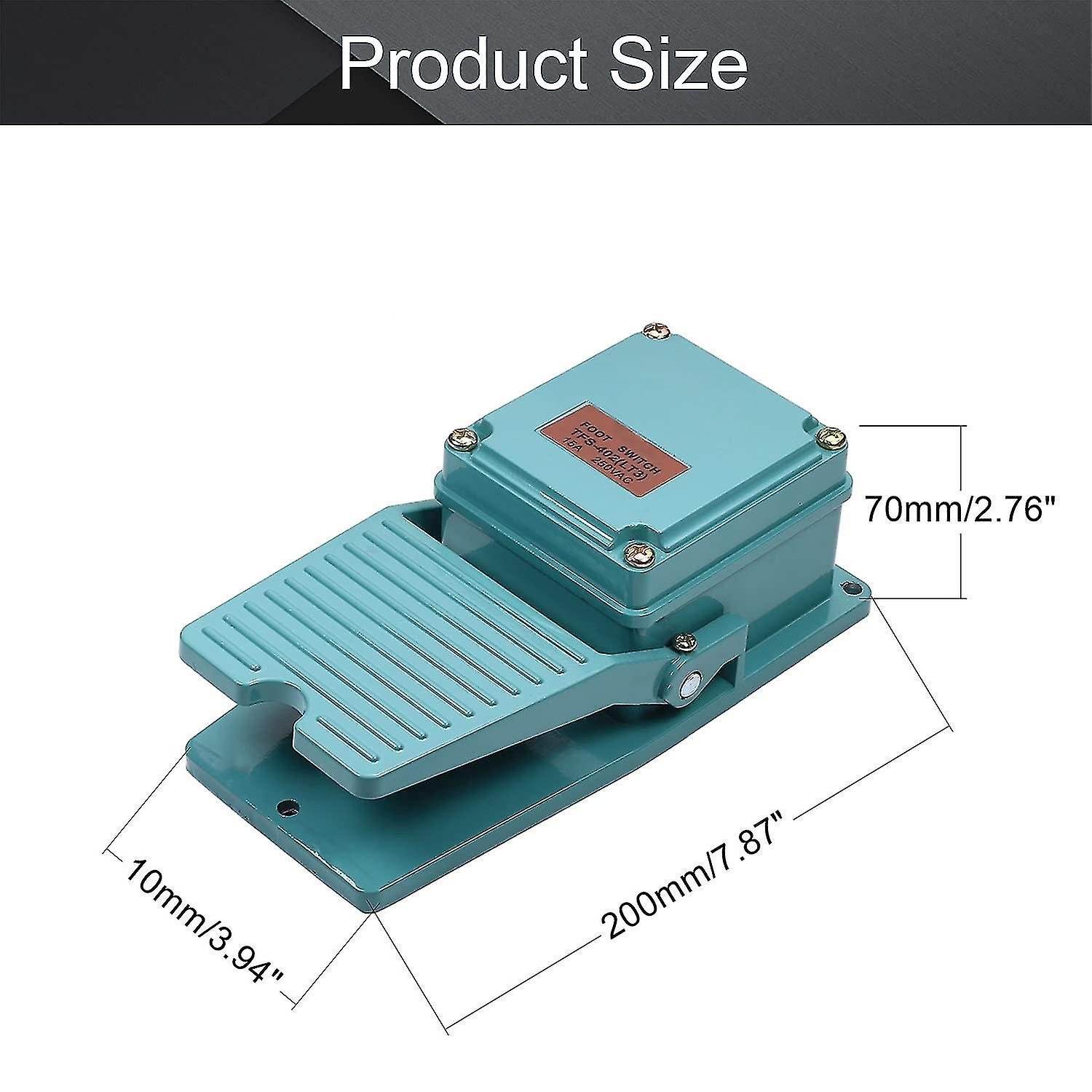 Heavy Duty Foot Switch Spdt No Nc 15a 250v Aluminum Foot Switch Pedal ...