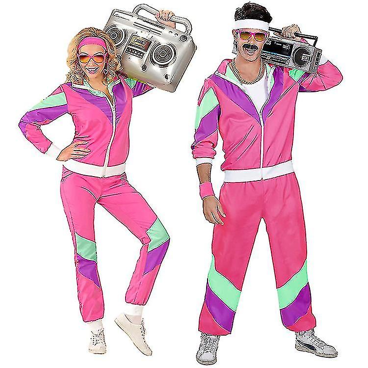 80s/90s Tracksuit Costume Unisex, 80s Retro Shell Hip Hop Costume ...