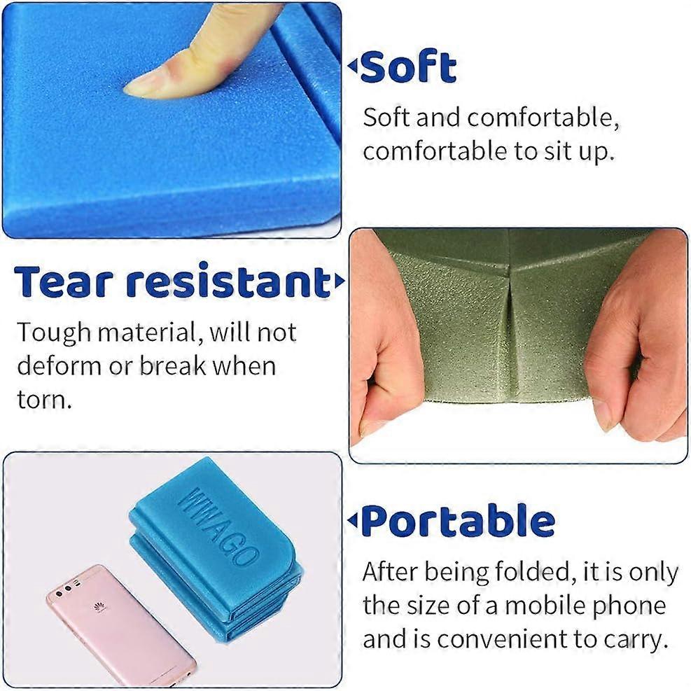 Waterproof Foldable Foam Mat, 4-Piece Portable Foldable Outdoor Seating ...
