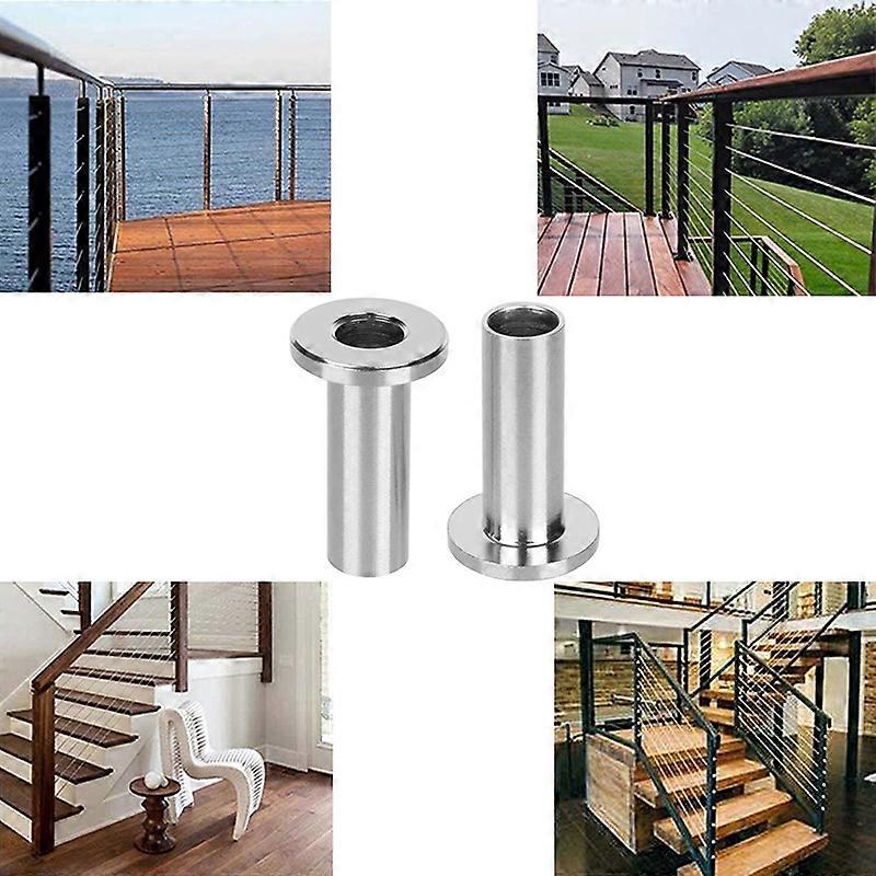 20 Pcs Stainless Steel Protective Sleeves for Cable Railing 1/8 Inch ...