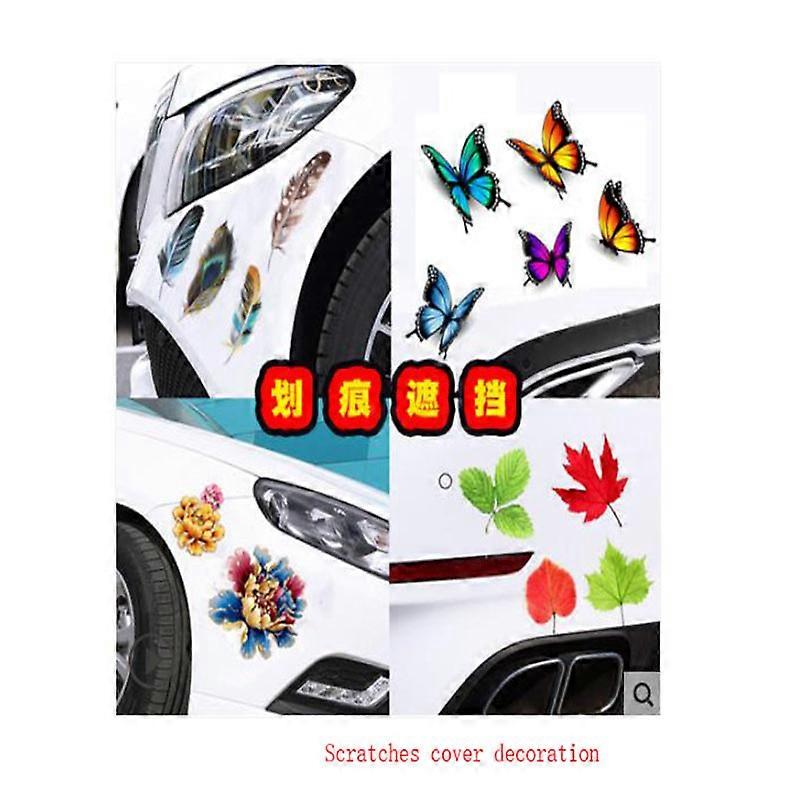 Car Feather Car Stickers Small Stickers Body Scratches Cover Up ...