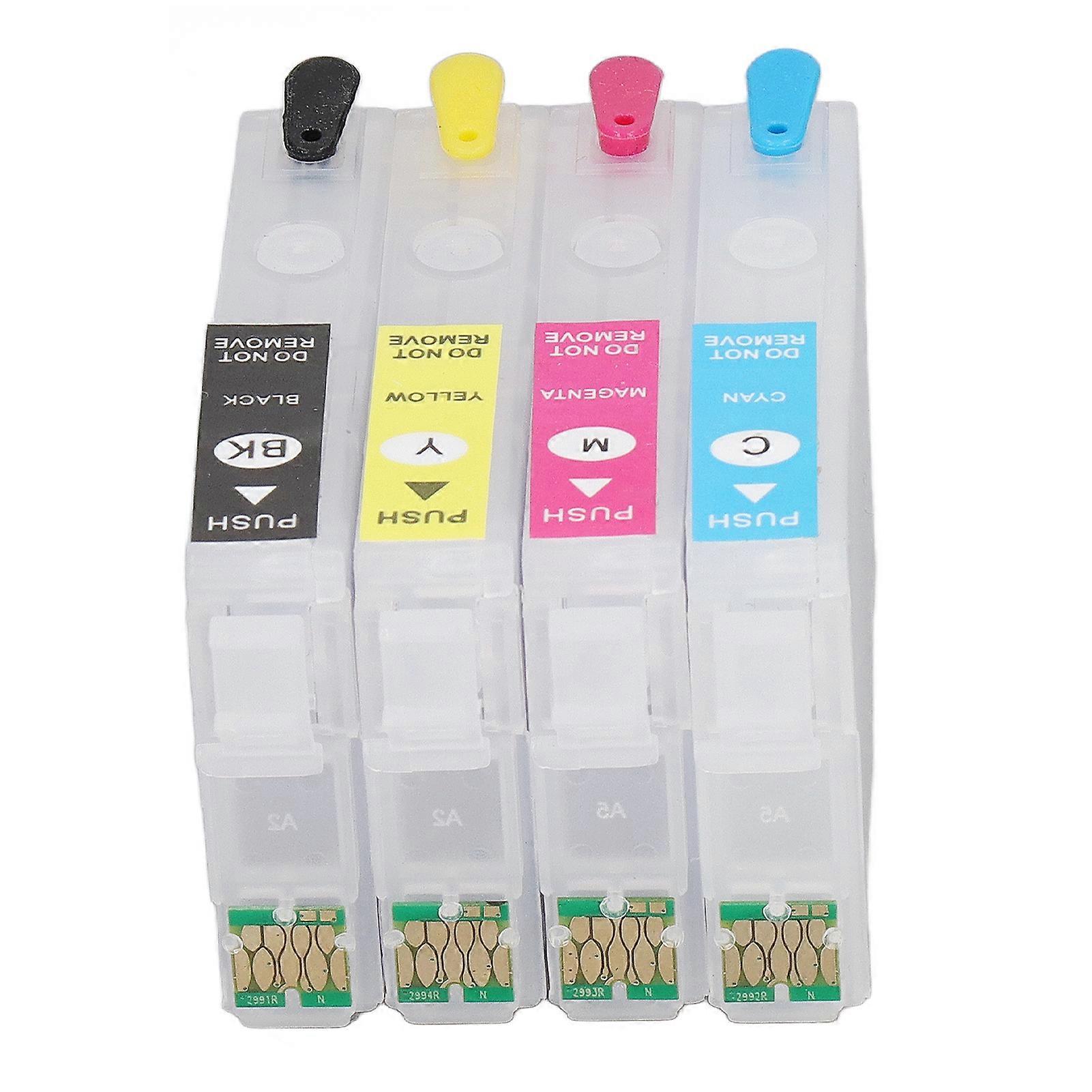Ink Cartridges Compatible Refill Replacement 4 Colors With Permanent ...