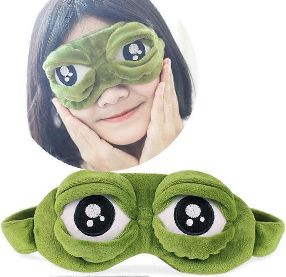 2025 New 3D Frog Eye Sleep Mask - Cute Cartoon Frog Eye Blindfold Cover ...