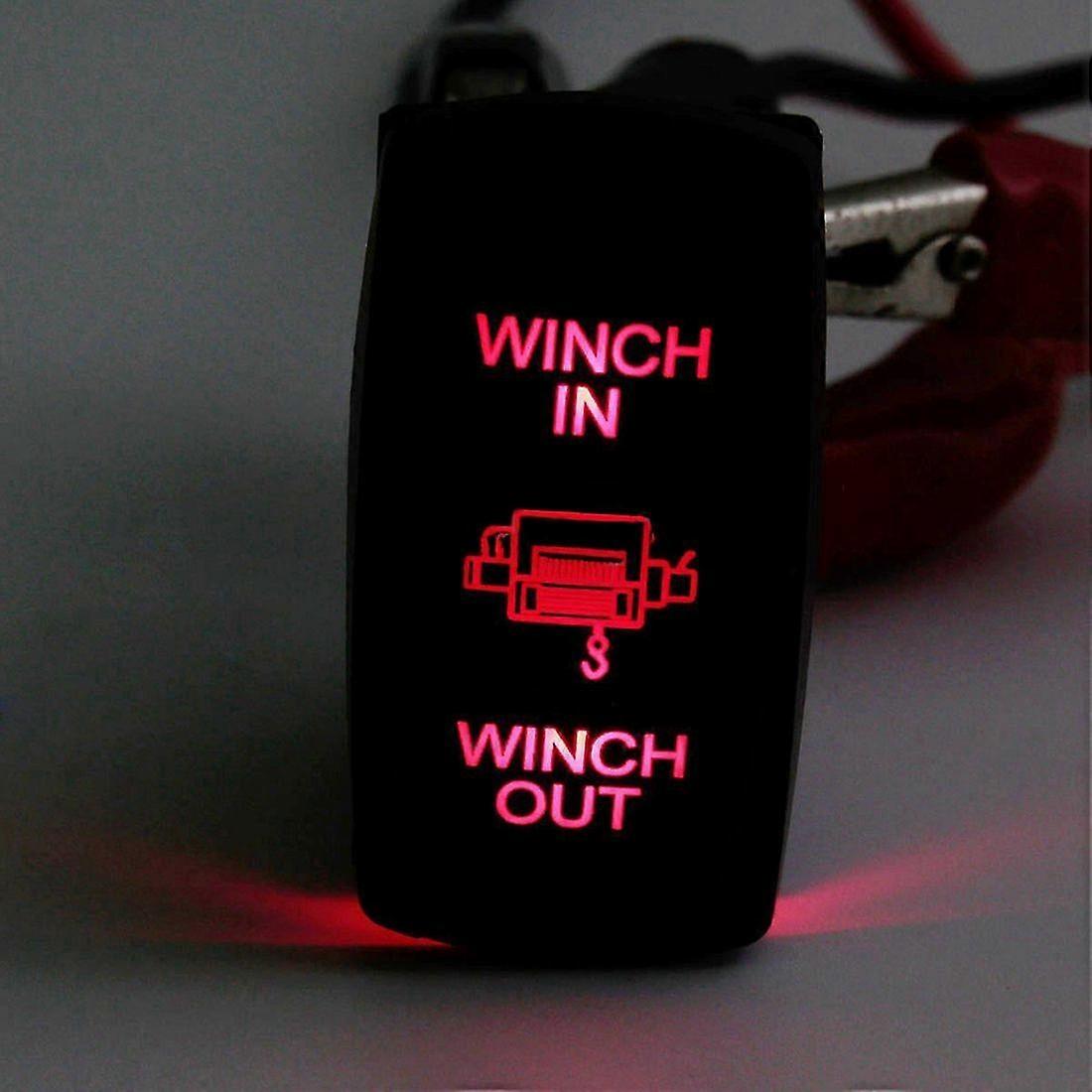 7pin Laser Momentary Rocker Switch Winch In Winch Out 12v On-off-on Led ...