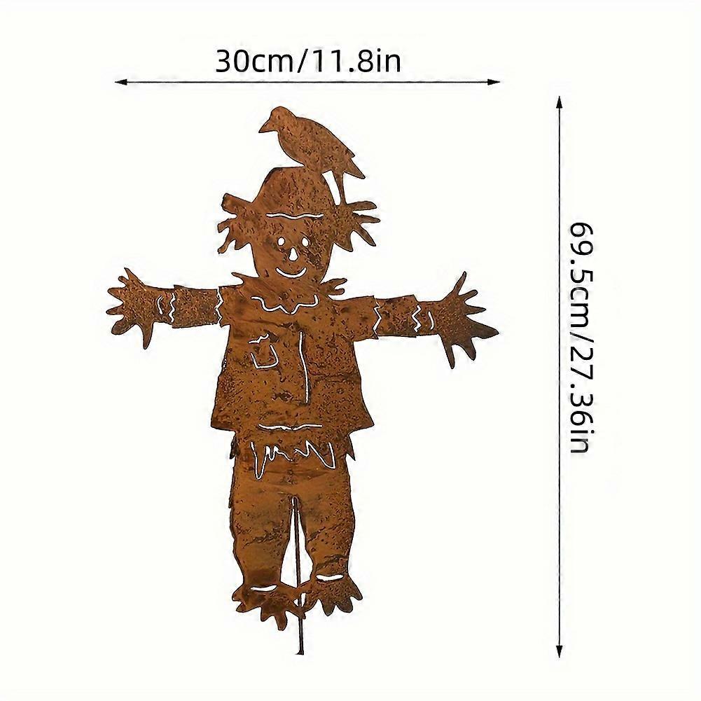 Scarecrows Garden Stake, Metal Yard Sign Fall Halloween Thanksgiving ...