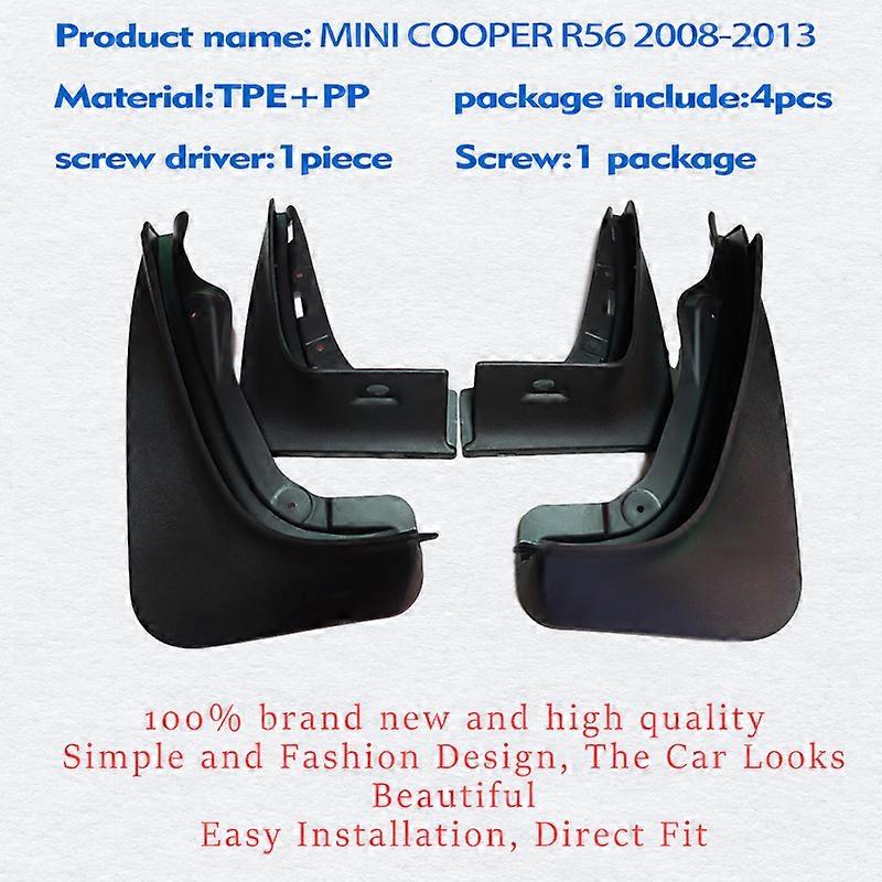 Car Accessories Front Rear 4pcs ste FOR MINI COOPERS R56 Mudguards ...