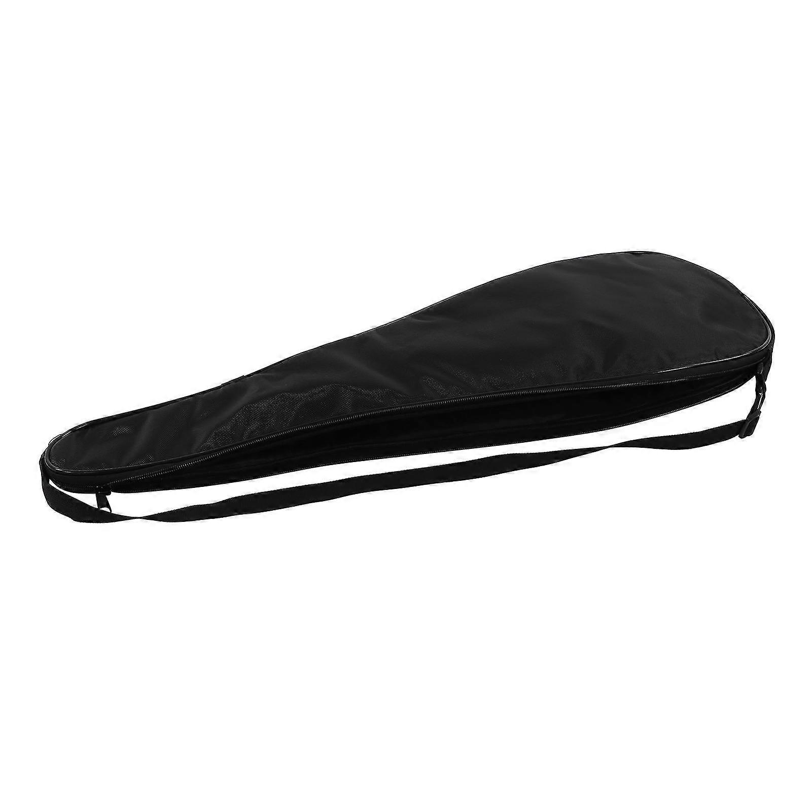 Black Squash Racquet Cover Bag with Adjustable Shoulder Strap and ...