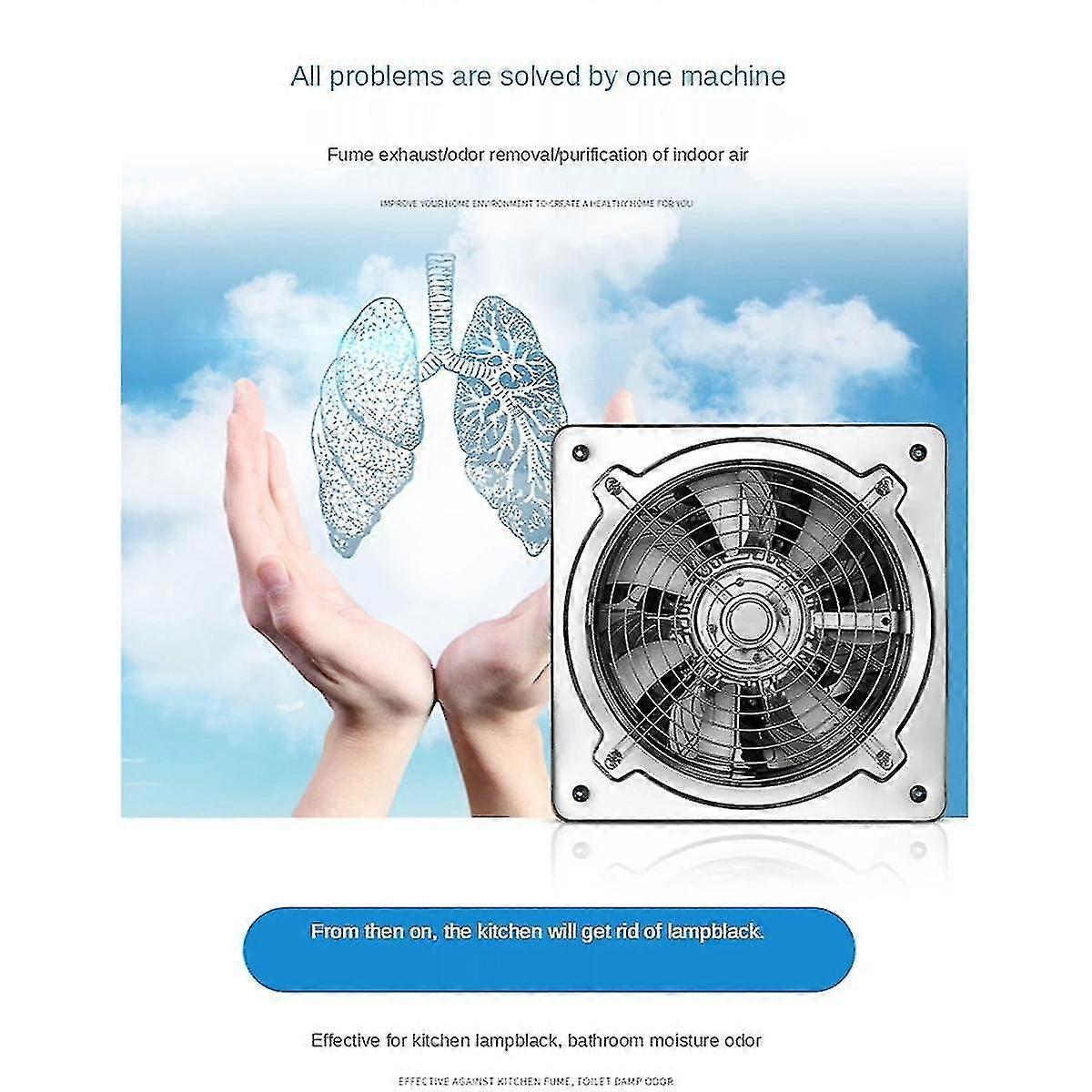 6Inch Booster Fan Extractor Exhaust Fan Ventilation Pipe Fan for ...