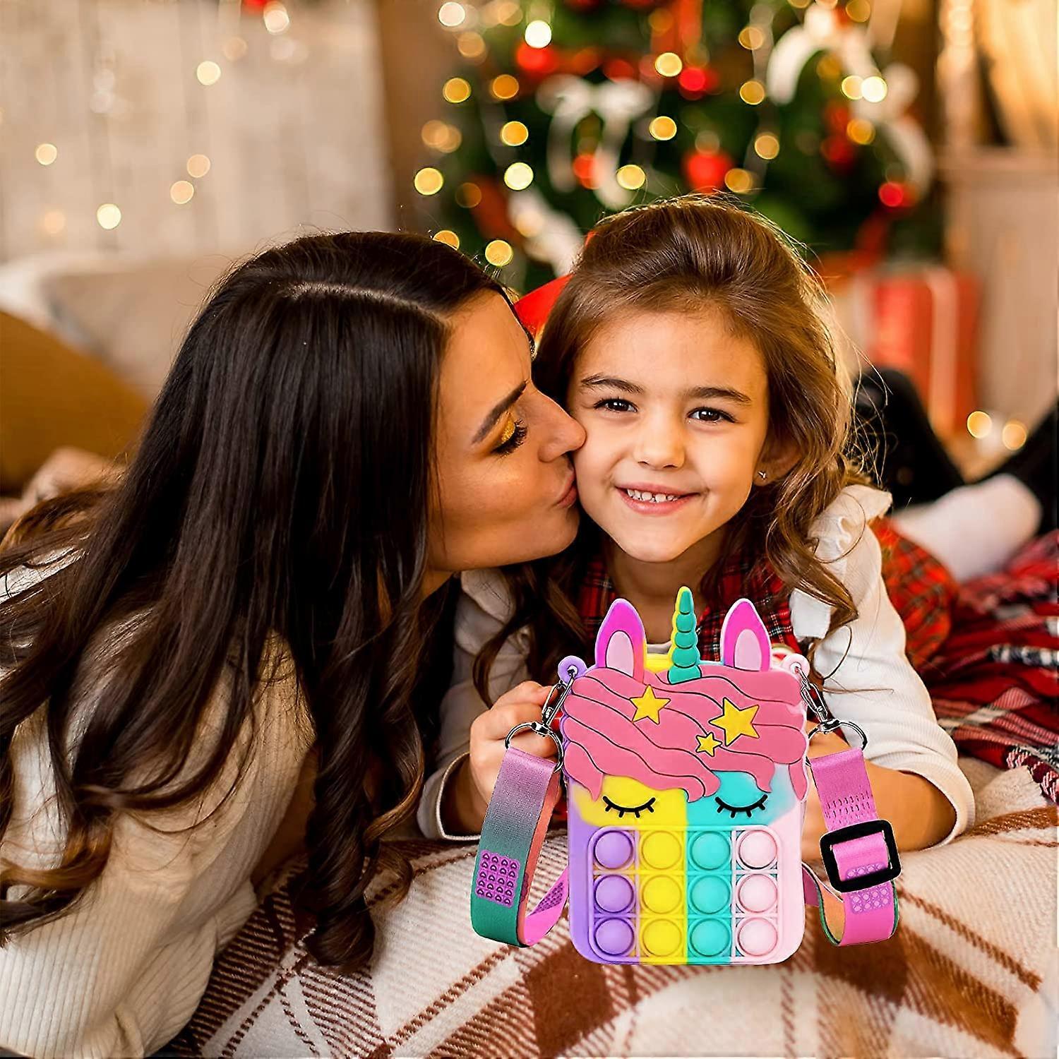 Small Pop Purse, Unicorn Pop Purse for Girl and Women Pop Bag with ...