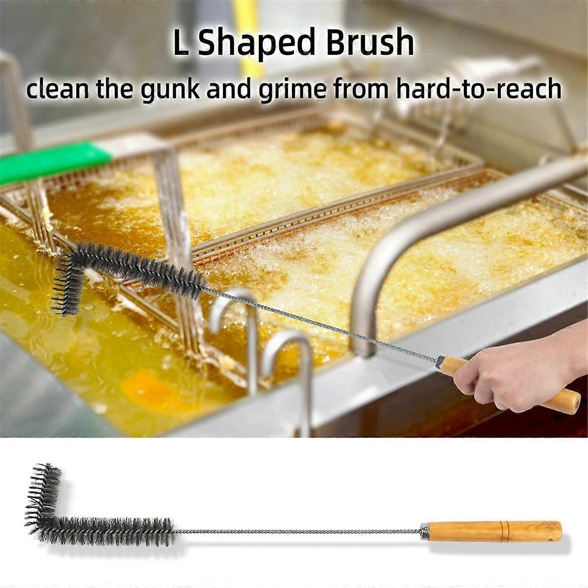 3Pieces Fryer Cleaning Tools,Stainless Steel Deep Fryer Cleaning Tools ...