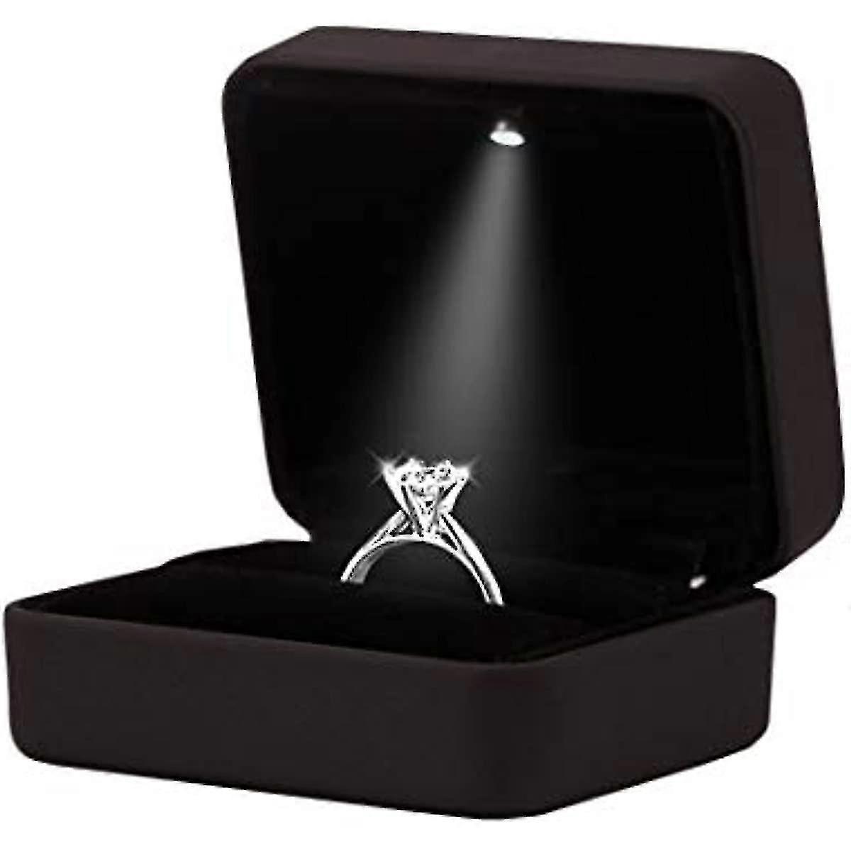 Engagement Ring Led Light Ring Box Jewelry Gift Box | Fruugo UK