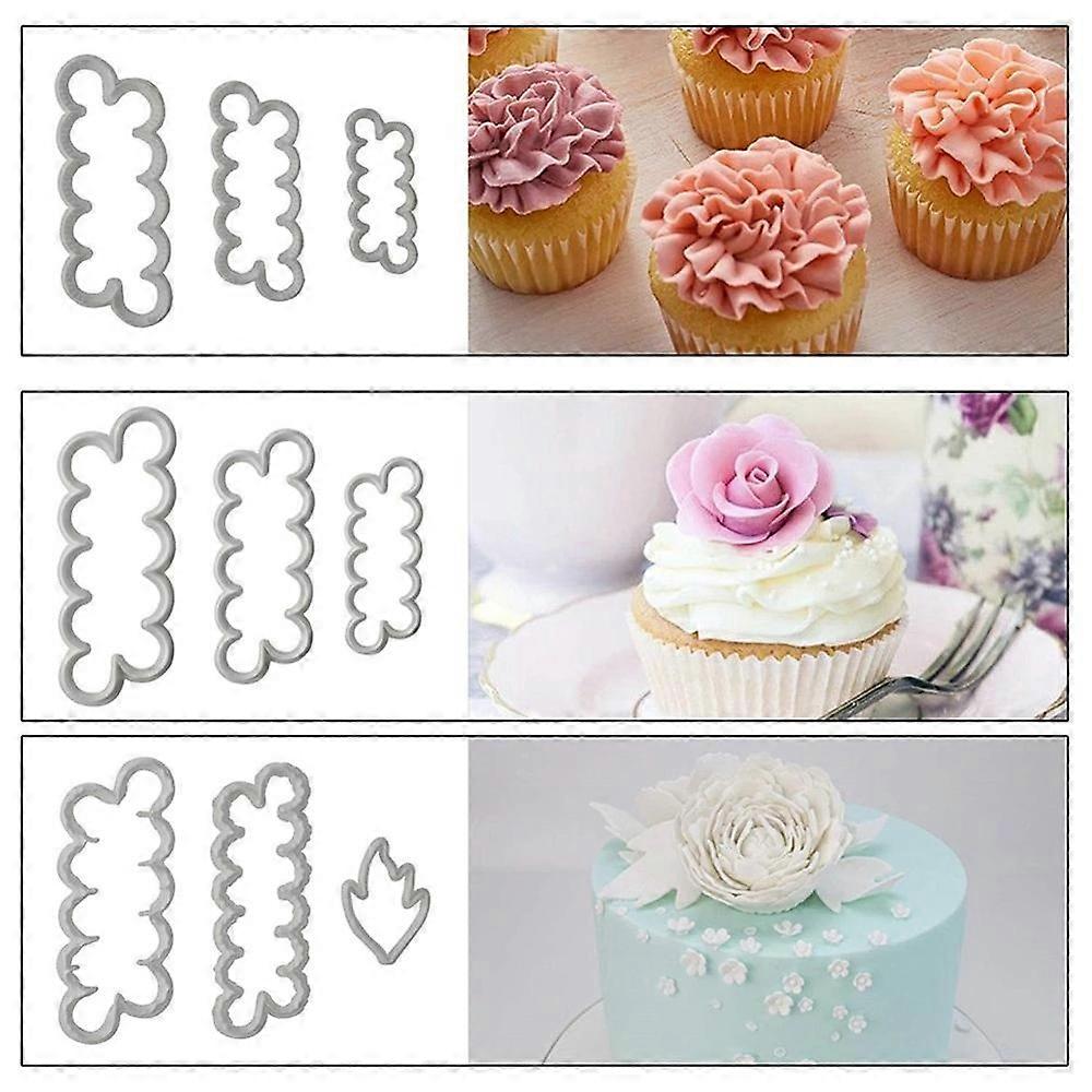9 Pieces Pastry Modeling Tools, 9 Pieces Rose Petal Sugarcraft Molds, 9 ...