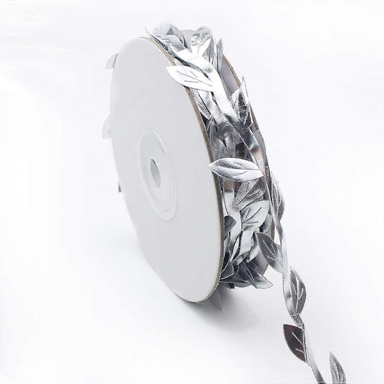 3 Rolls 10 Yards Leaf Ribbons, Olive Green Leaf Ribbon, Gold Leaf ...