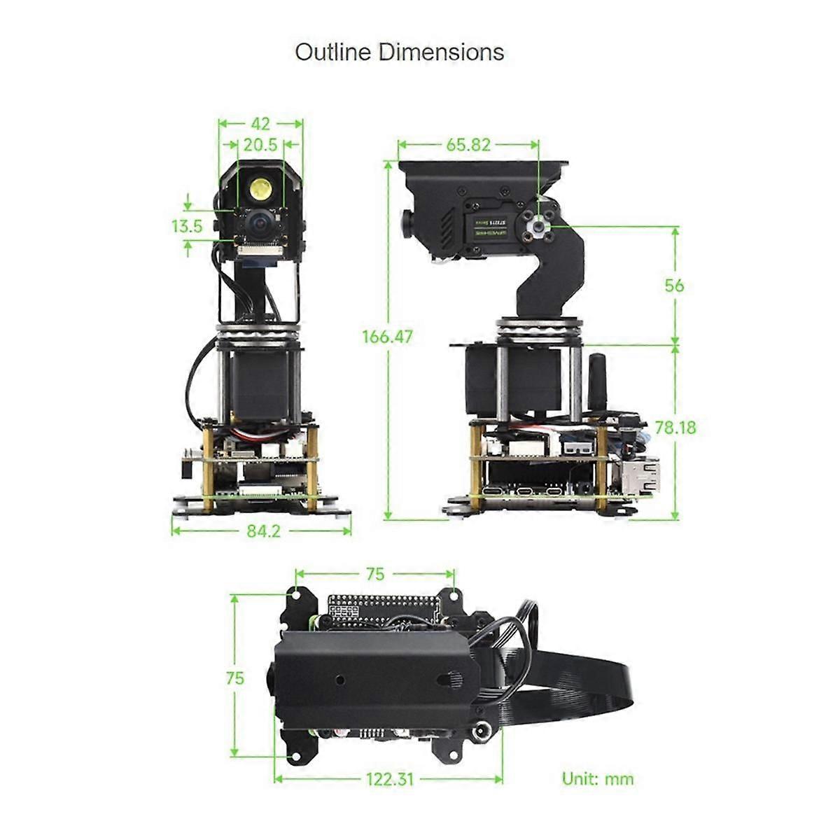 360 Omnidirectional High-Torque 2-Axis Expandable Pan-Tilt Camera ...