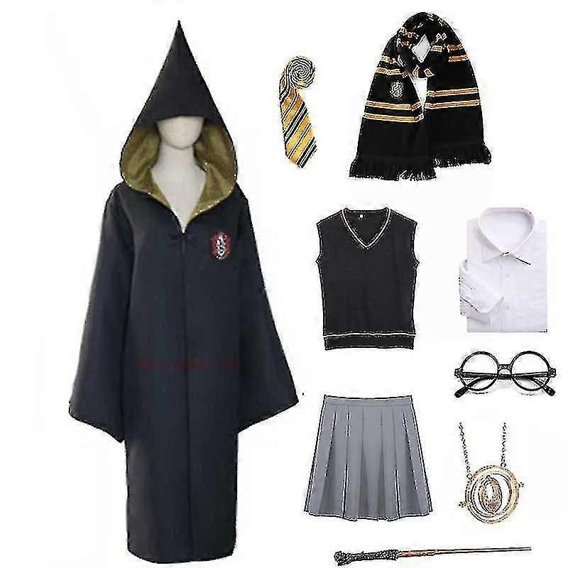 Women Girls Witch School Uniform Hermione Cosplay Robe Dress Sweater ...