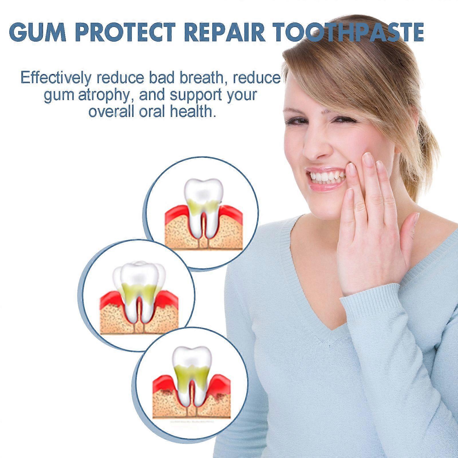 Gum Protect Repair Toothpaste, Clean Mouth Remove Tartar Stains Yellow ...