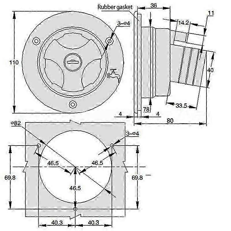 Lockable Filler Neck for Water Tanks Caravan Water Fill Hatch Inlet ...
