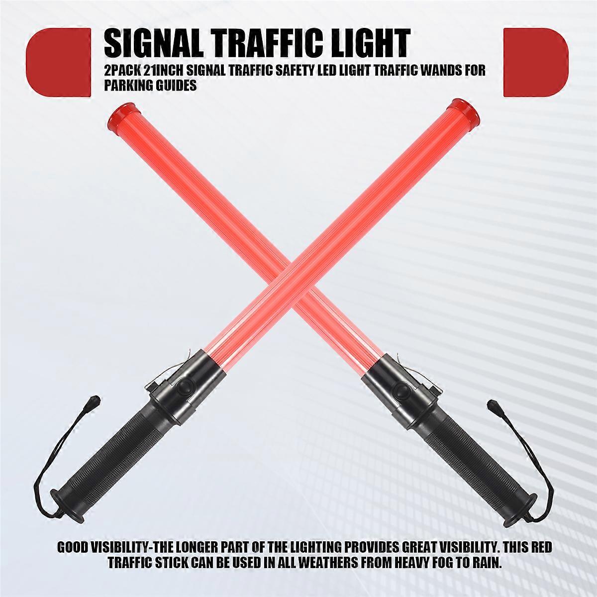 2Pack 21Inch Signal Traffic Safety Led Light Traffic for Parking Guides ...