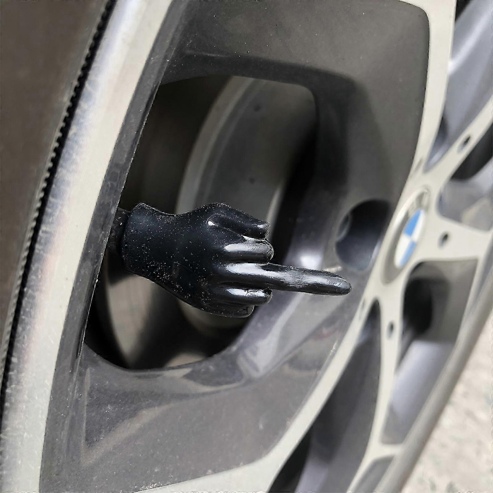 4 Pack of comical Middle Finger Valve Stem Caps for Vehicle and Bicycle ...