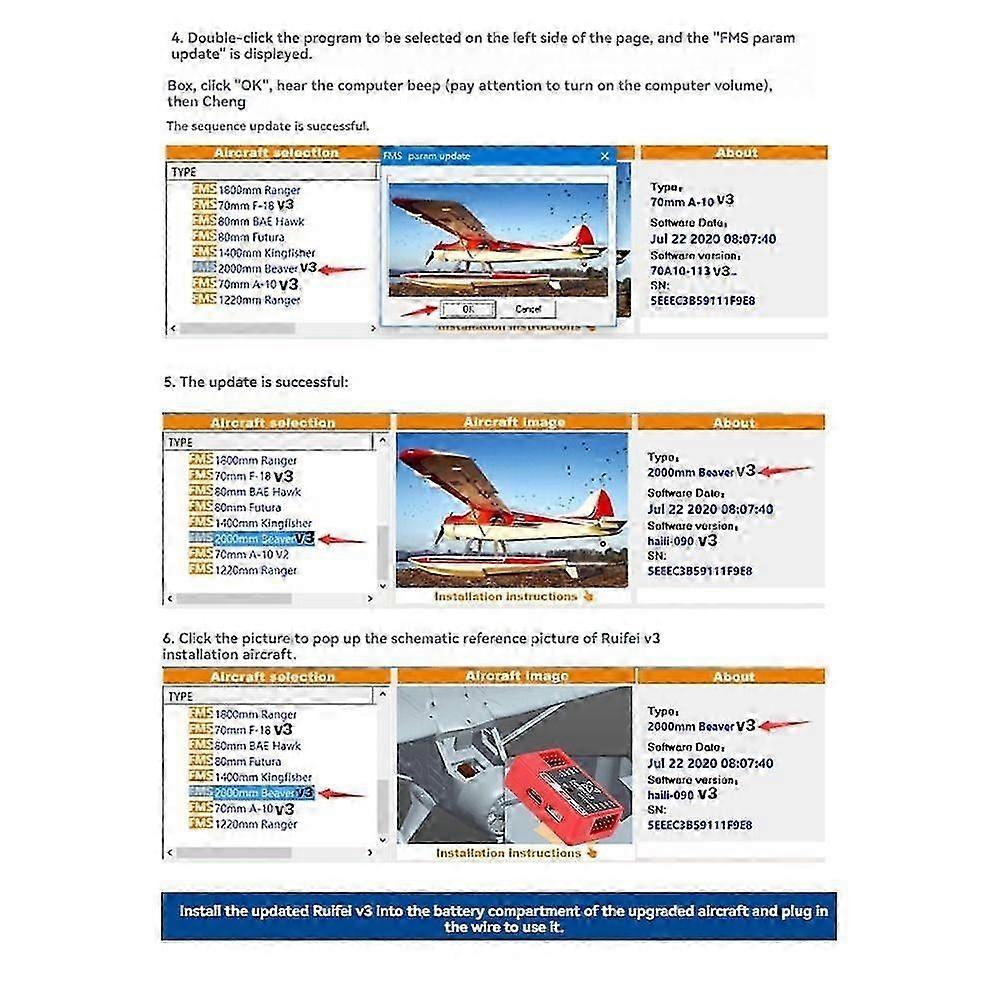 For FMS Reflex V3 Flight Controller Gyroscope Stabilizer for FMS ...