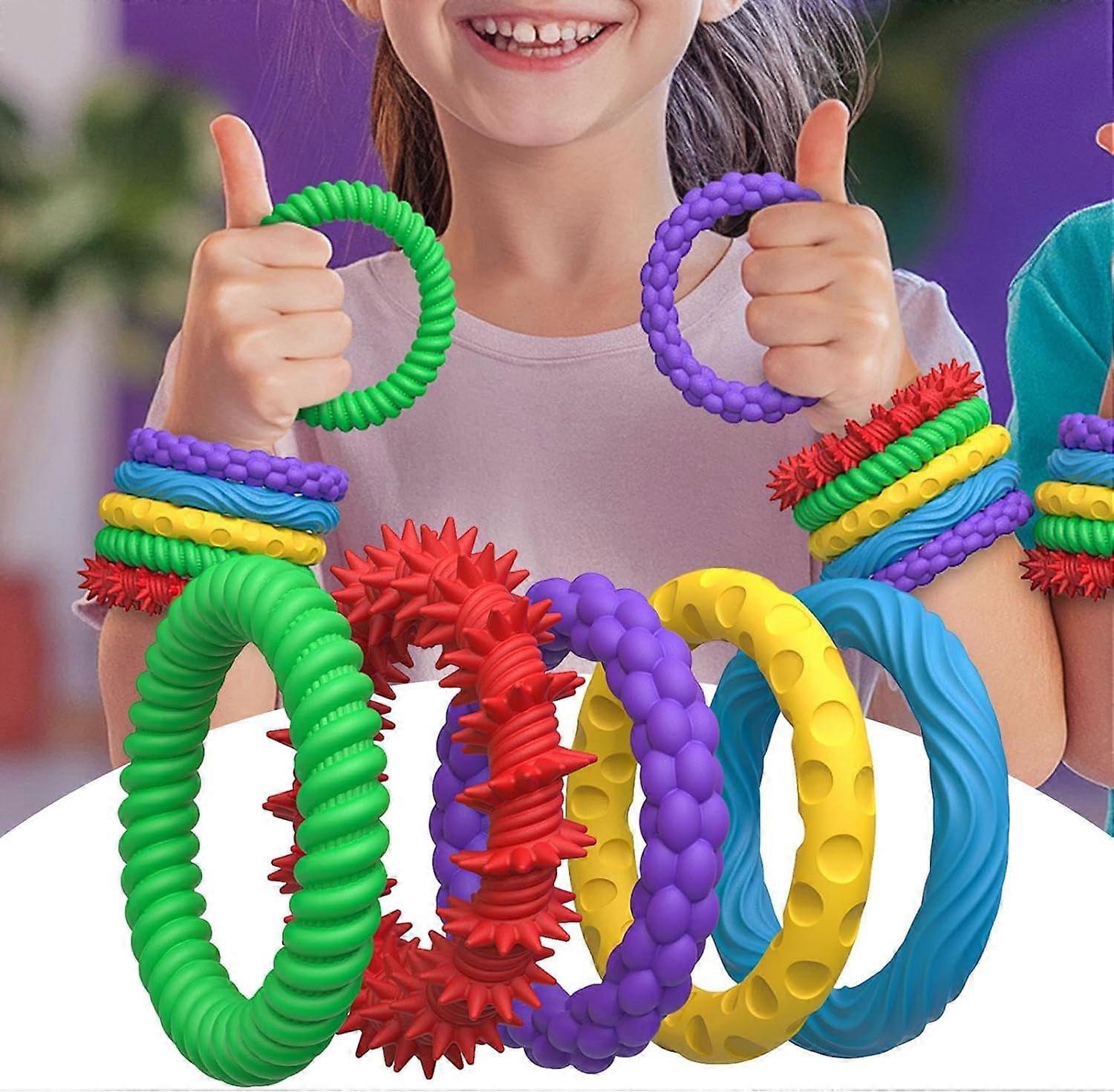 Sensory Wristbands, 5 Pieces Kids Autism Wristbands with Special ...