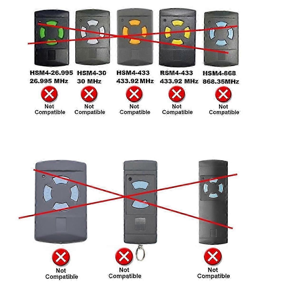 2pack Garage Door Handheld Transmitter Remote Control 868.3 BS MHz ...