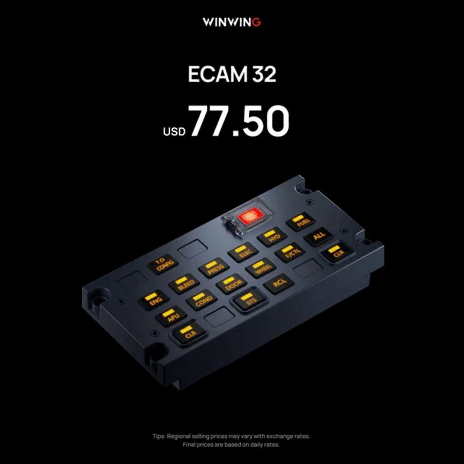 WINWING 2025 Airbus ECAM 32 Metal Flight Simulator Panel Modular ...