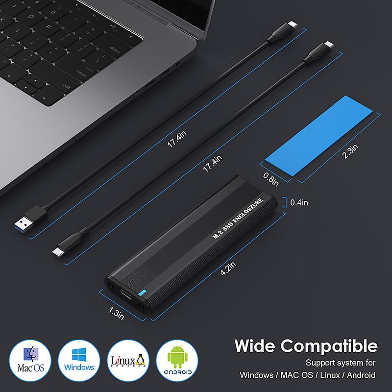 M2 Ssd Enclosure Nvme Sata Dual Protocol 10gbps External Hard Drive Box Adapter For M.2 Nvme ...