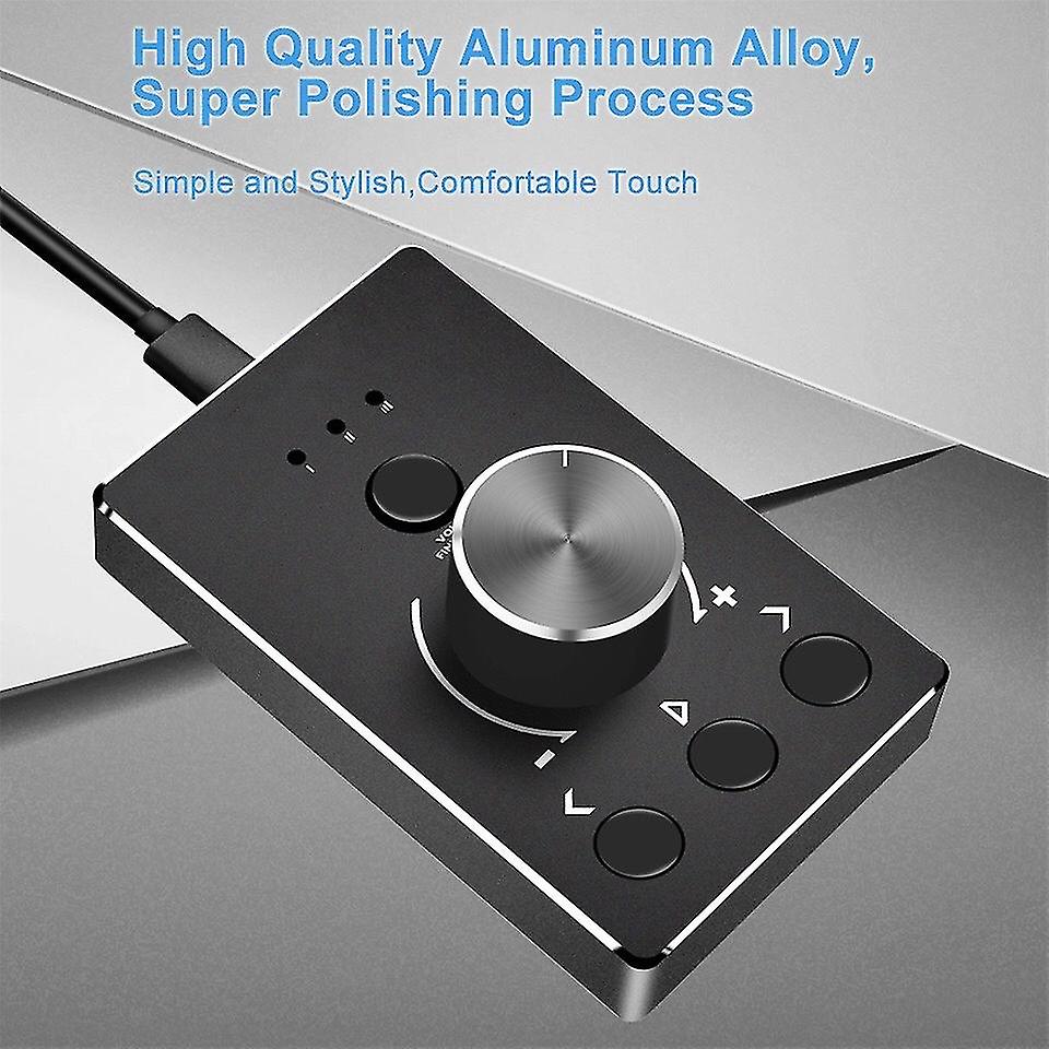 Usb Volume Control Knob Computer Speaker Controller One-click Mute ...