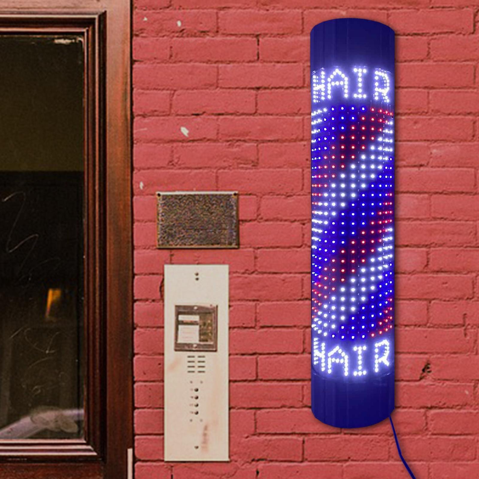 Pole LED Light Rotating Hair Salon Barber Shop Sign Letters 90cmx20cm ...