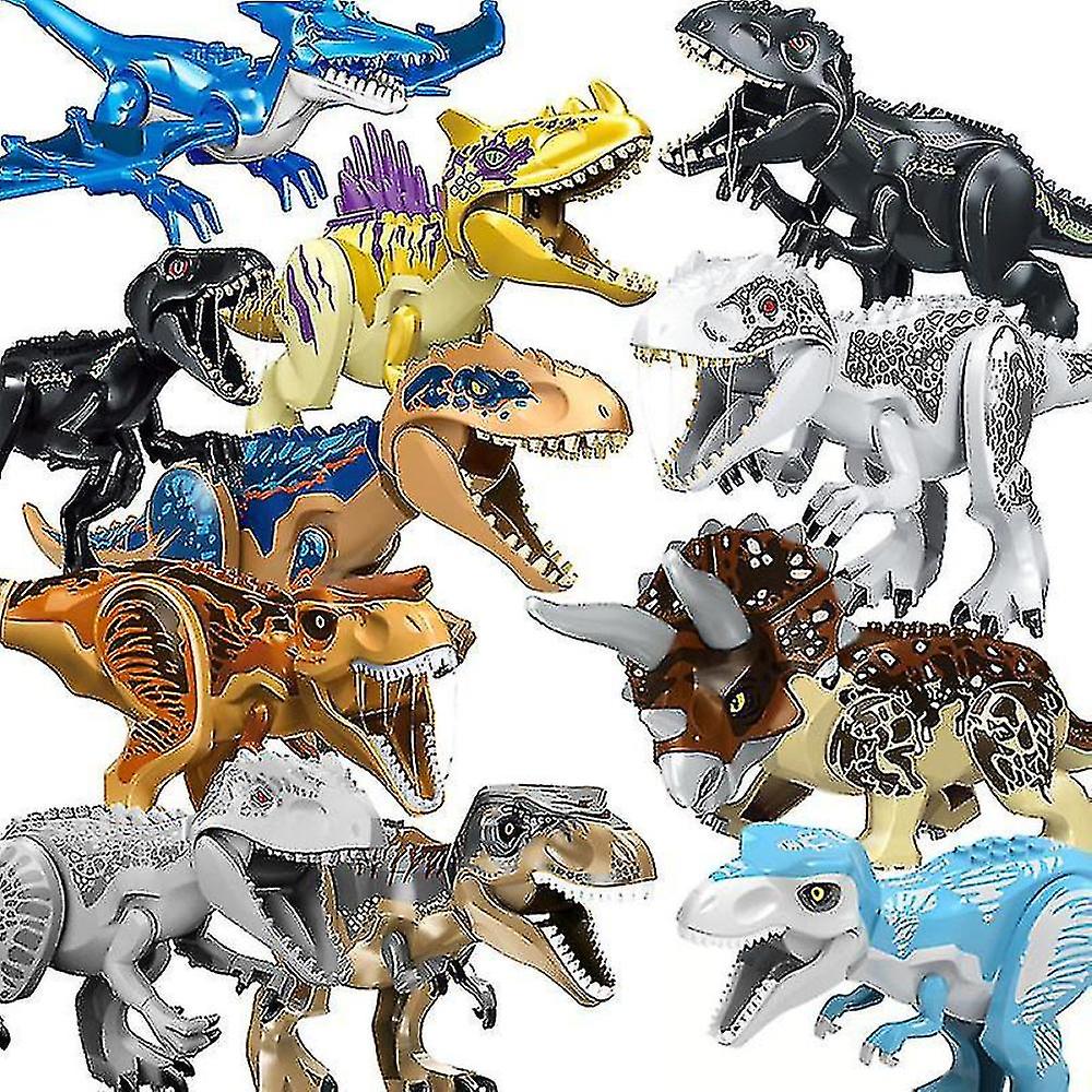 Jurassic Dinosaur World Series Building Blocks Triceratops Big Figures ...