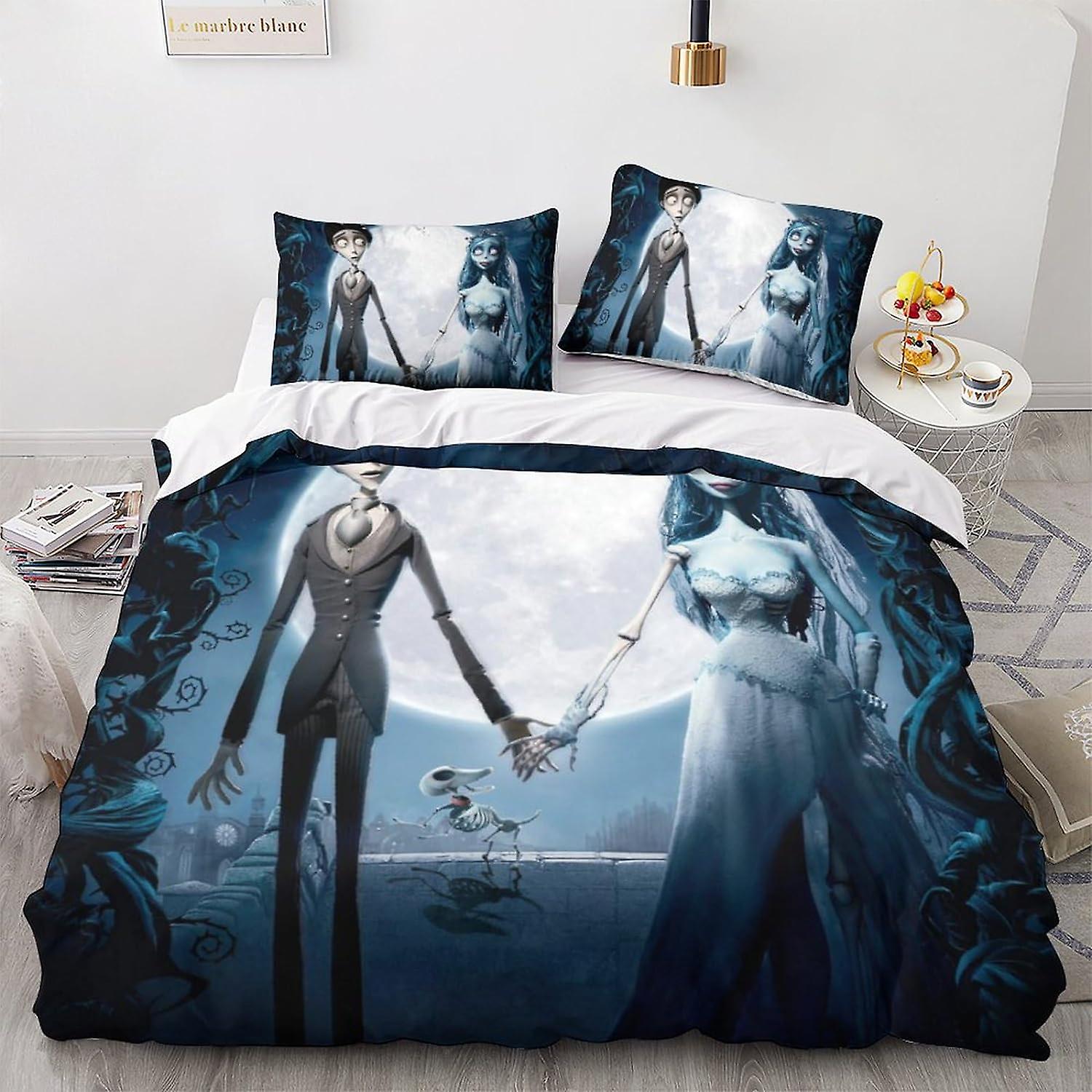 Corpse Bride Bedding Set Duvet Cover Soft Microfiber Hidden Zipper ...
