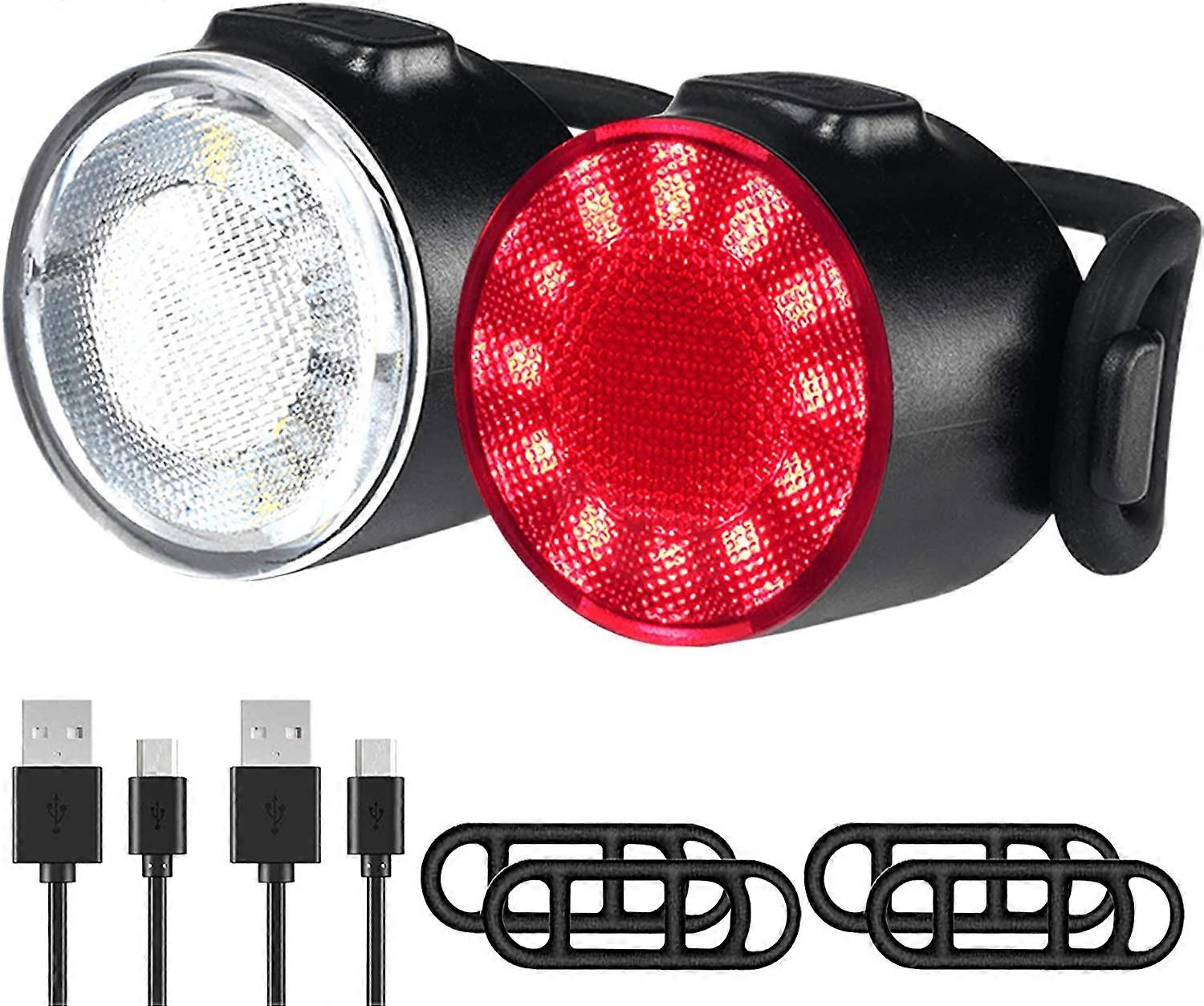 Bike Lights, Waterproof LED 6 Brightness Modes Taillight, USB ...