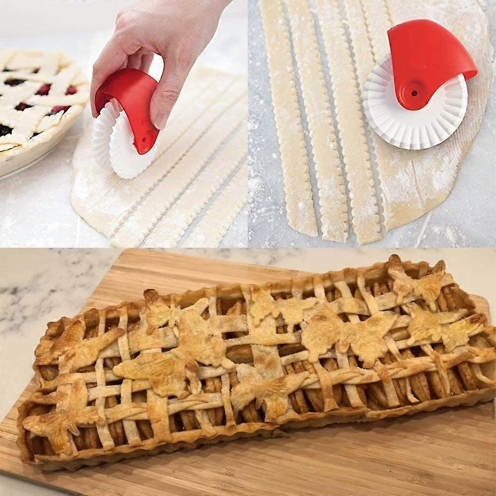 Pastry Wheel Decorator and Cutter Beautiful Pie Crust, Plastic Pastry ...