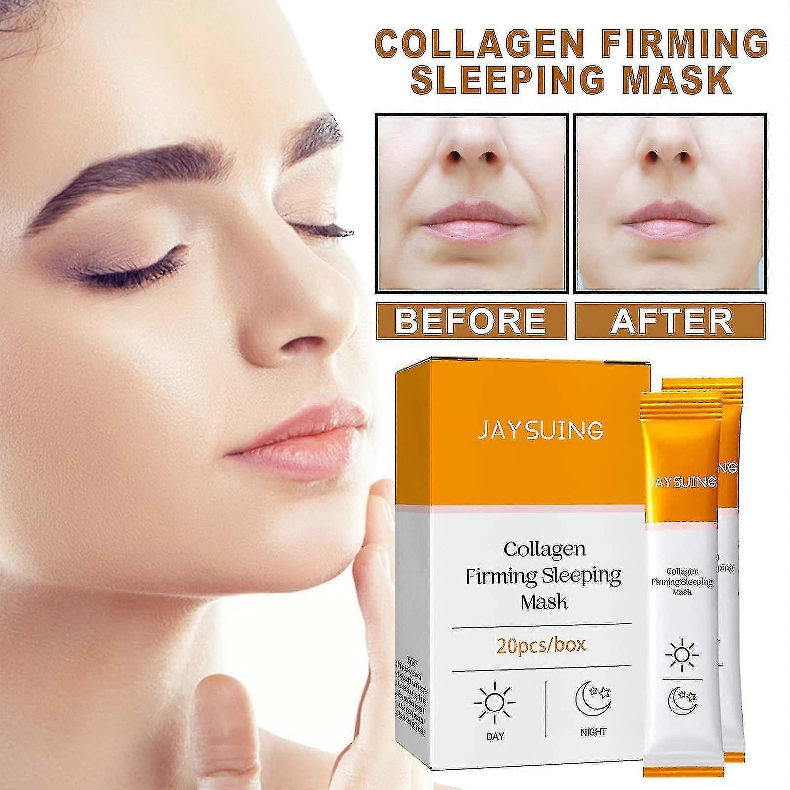 Jaysuing Collagen Moisturizing Mask Firming Facial Nasolabial Lines Eye ...