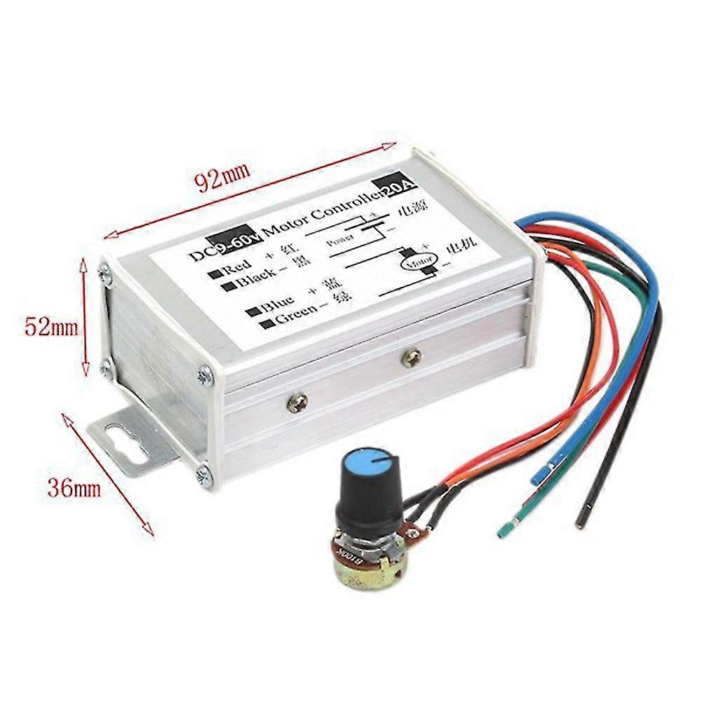 Motor Speed Controller DC9V 12V 24V 48V 60V 20A PWM Motor Speed Controller Regulator Driver 0 ...