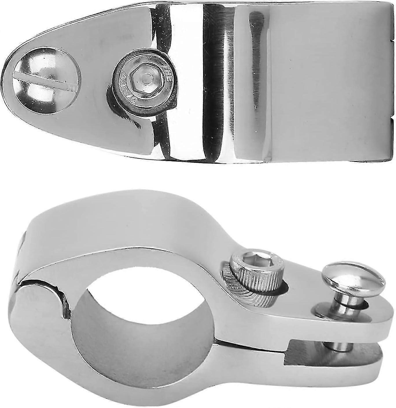 2 Pieces 316 Stainless Steel Marine Pipe Clamps Boat Top Hinge Claw ...