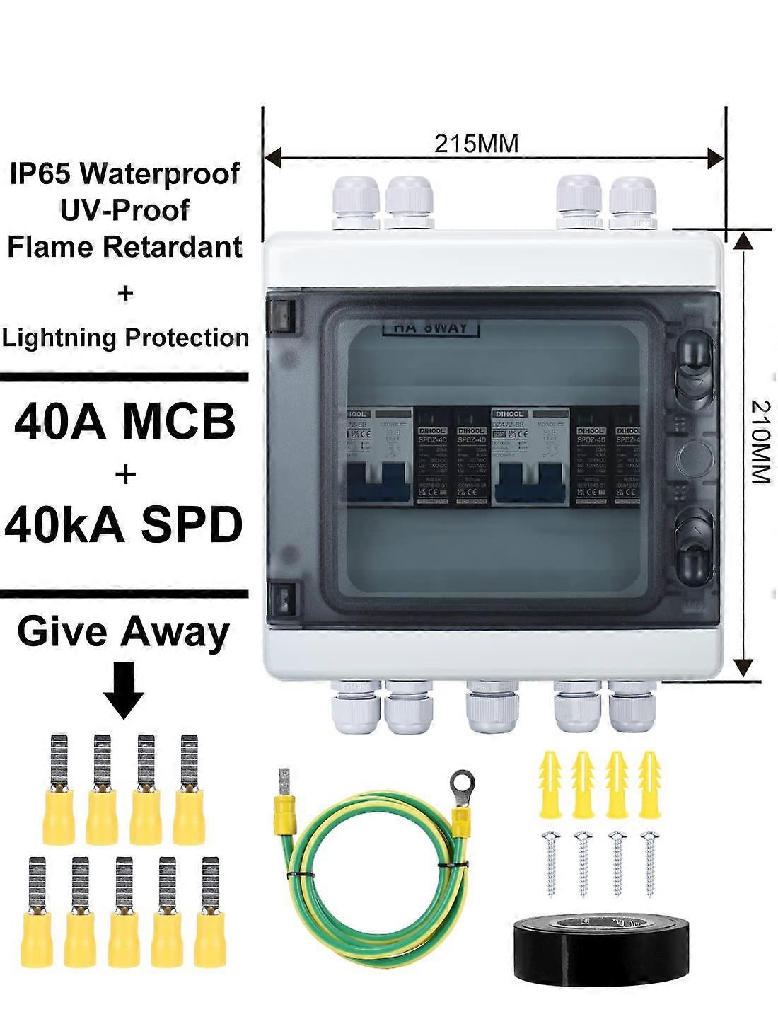 PV DC Surge Protection Circuit Breaker Lightning Protection 500VDC ...